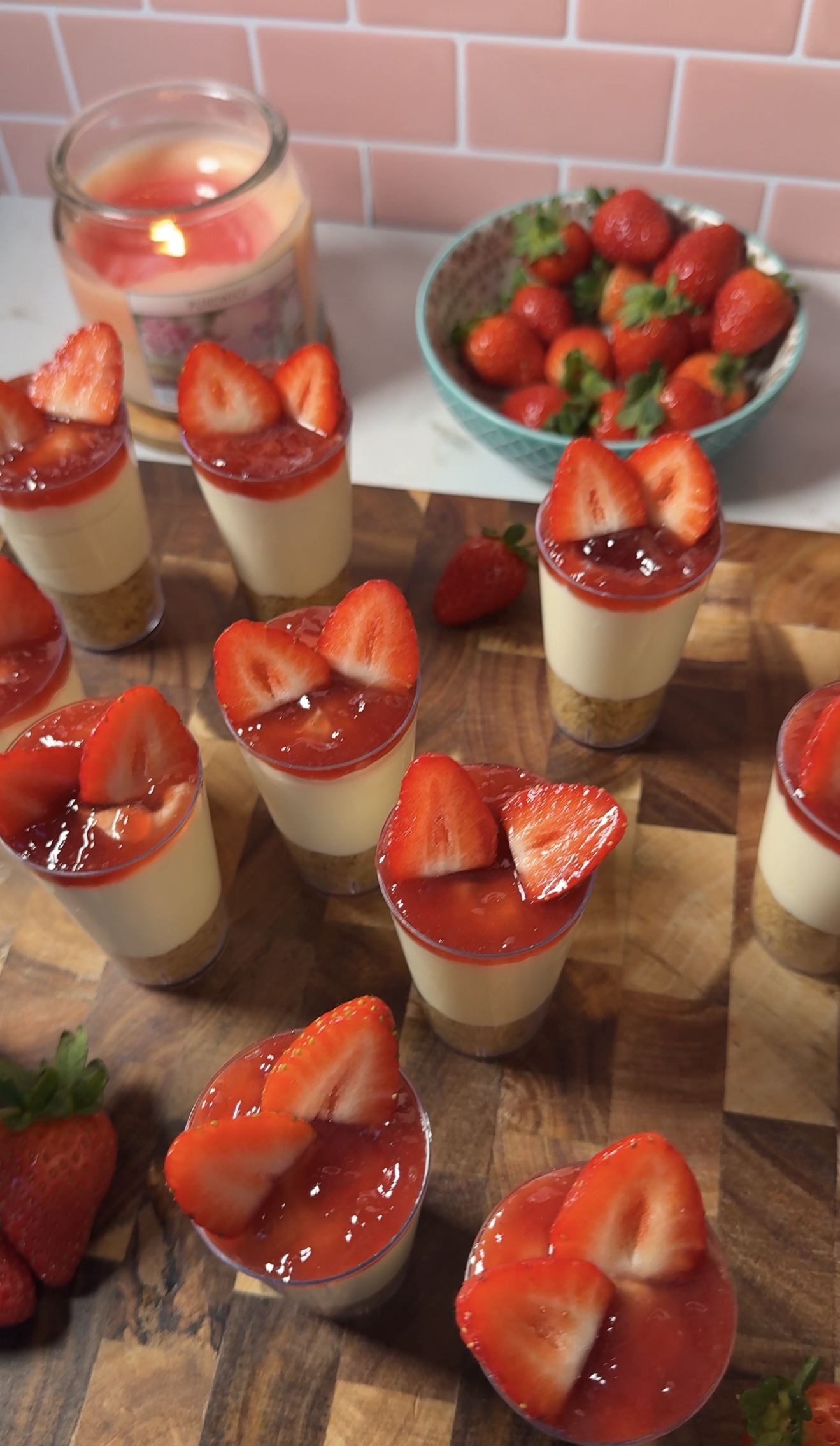 Strawberry Cheesecake Cups - Sab's Bakes