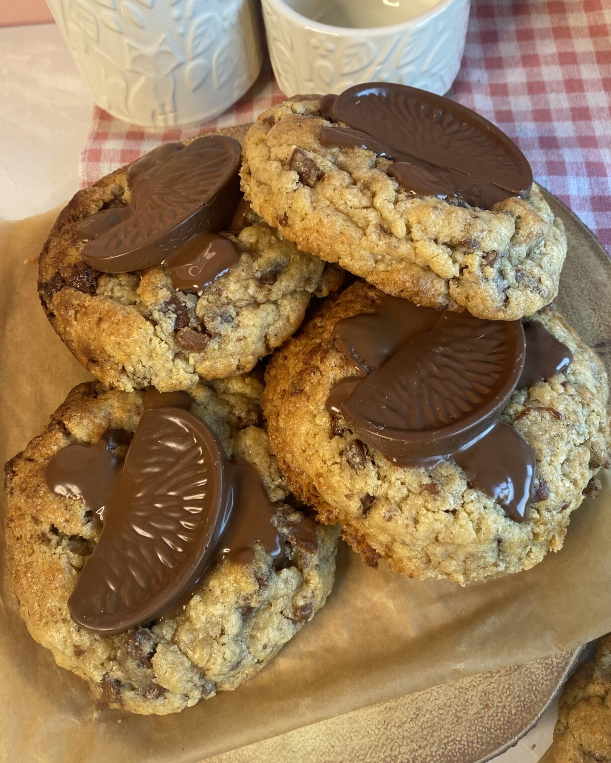 Terry’s Chocolate Orange Stuffed Cookies - Sab's Bakes