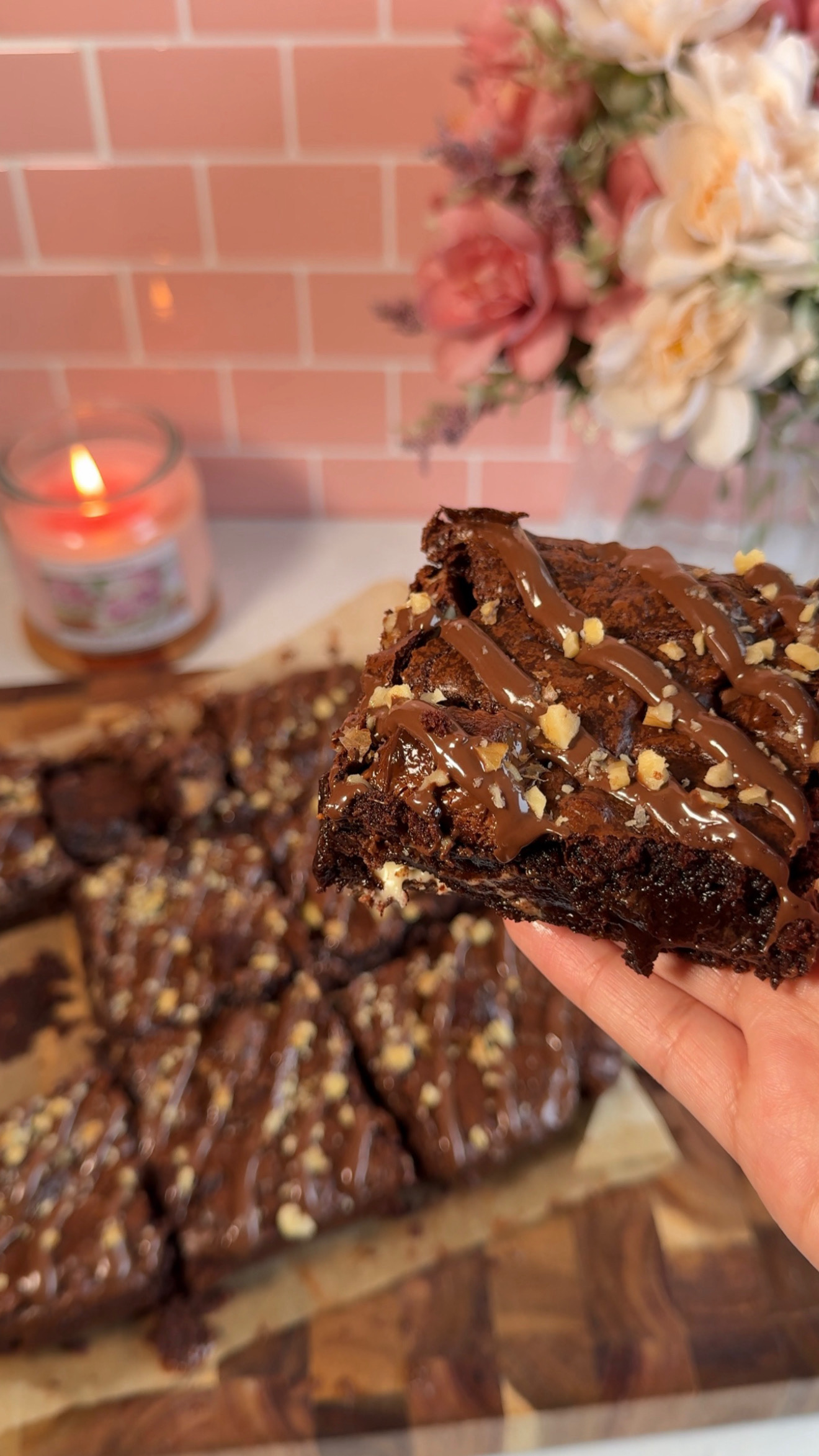Easy Kinder Bueno Brownie Recipe - Sab's Bakes